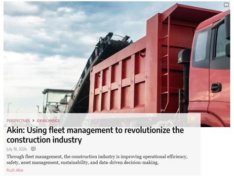 How The Construction Industry Is Using Fleetmanagement To Great Effect