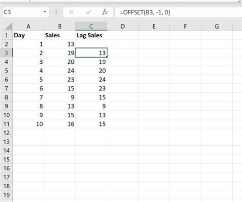 How To Easily Create A Lag Function In Excel