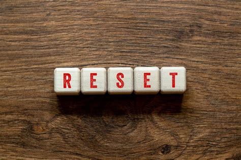 Reset Word Concept On Building Blocks Text Stock Image Image Of Note Letter 281158255