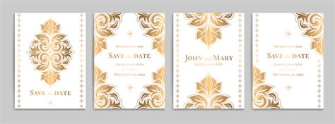 화이트와 골드 빈티지 인사말 카드 디자인 고급 벡터 장식 템플릿 초대 전단지 메뉴 브로셔 엽서 배경 벽지 장식 포장 또는 원하는 아이디어에 적합합니다 0명에 대한 스톡 벡터