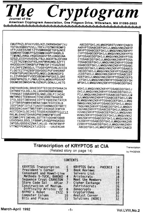 Kryptos Images American Cryptogram Association