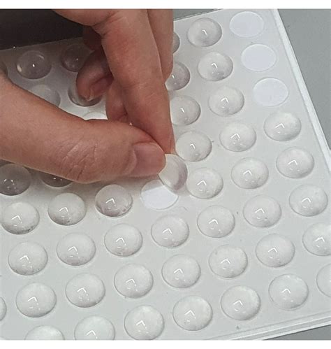 유리밀림방지 실리콘 받침 패드 범폰 스티커 반원 티몬