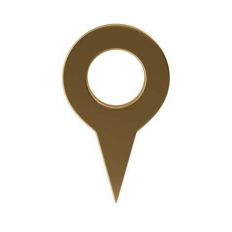 D Gold Map Pin Symbol Turbosquid