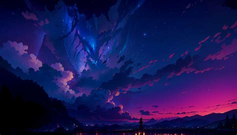 Amazing Purple Sky Cool Night Wallpaper Hd Artist 4k Wallpapers Images And Background