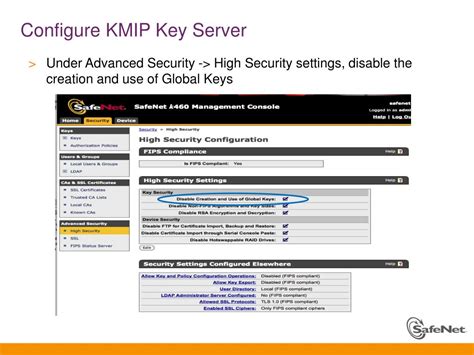PPT KeySecure KMIP Configuration PowerPoint Presentation Free Download ID