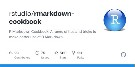 GitHub Rstudio Rmarkdown Cookbook R Markdown Cookbook A Range Of Tips And Tricks To Make