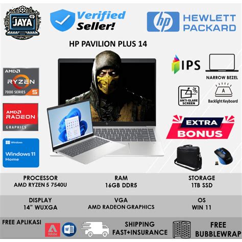 Jual Laptop Gaming Hp Pavilion Plus Plus Amd Ryzen U Ram Gb Tb Ssd Wuxga Ips Bl
