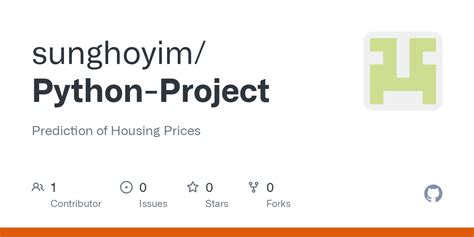 GitHub Sunghoyim Python Project Prediction Of Housing Prices