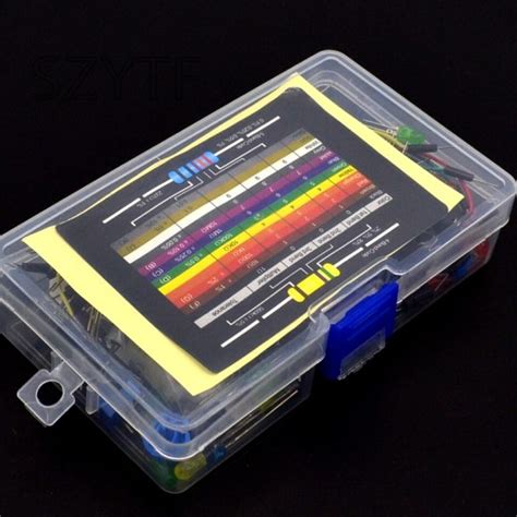 Starter Kit Resistor Led Capacitor Jumper Wires Breadboard Resistor Kit With Retail Box For