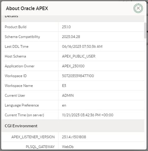 updating oracle 23c free docker apex and ords
