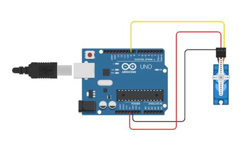 Circuit Design Servomotor Tinkercad