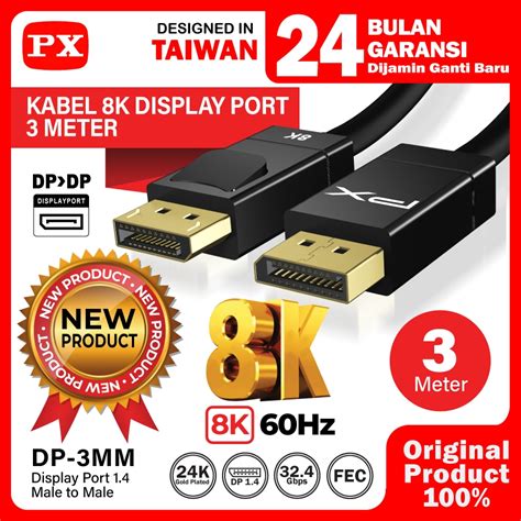 Jual Kabel Display Port To Display Port Male To Male Laptop Monitor DP 8K 3M PX DP 3MM Shopee