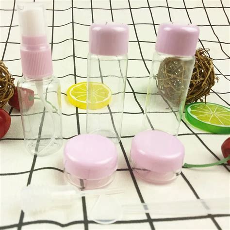 7 бр компл Пътуващ мини грим Козметичен крем за лице Гърне бутилки