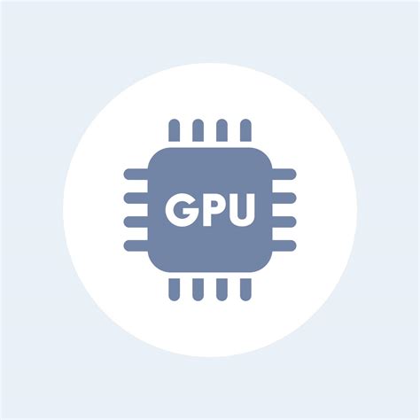Gpu Icon Graphics Processing Unit Vector Sign Graphics Chipset