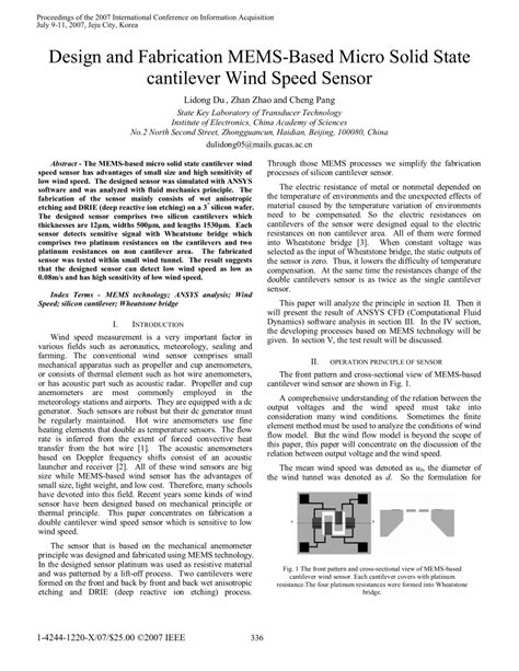 Pdf Design And Fabrication Mems Based Micro Solid State Cantilever