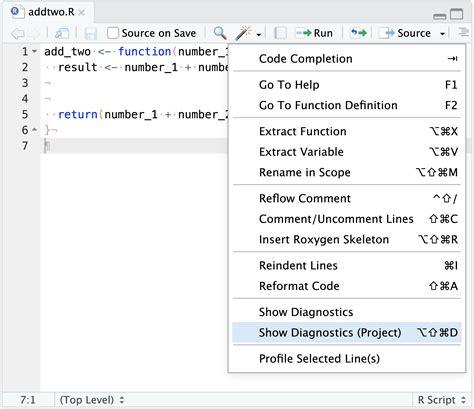 Code Diagnostics RStudio User Guide
