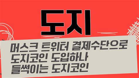 도지코인결제수단 머스크 트위터 결제수단으로 도지코인 도입하나 들썩이는 도지코인 8월 매매전략 도지코인호재 도지코인