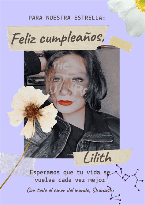 ¡feliz CumpleaÑos Lilith El Universo Shunashi 320 Cuh