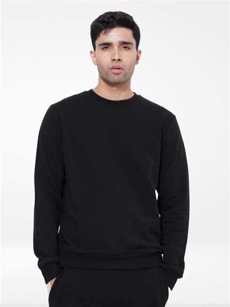 Mens Black Sweatshirts Inteblu