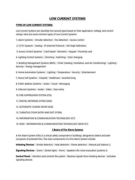 Low Current Systems Overview Pdf Access Control Internet Of Things