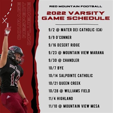 Mesa Football Schedule