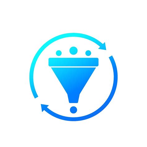 Filtering Icon With Funnel Vector 2204494 Vector Art At Vecteezy