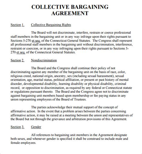 Examples Of Collective Agreements Isnuki