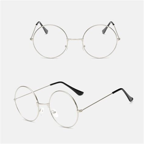 Round Vintage Glasses Simple Frame Lens Flat Class Grandado