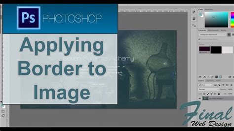 Applying A Border Stroke To Image In Photoshop Adobe