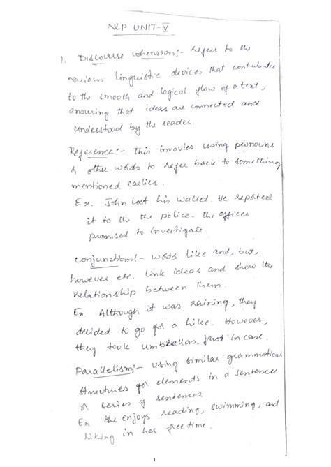 Nlp5 Nlp5 Nlp Discourse Refers To The Various Linguistic Devices That Contributes To The