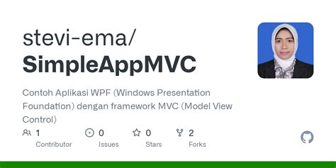 GitHub Stevi Ema SimpleAppMVC Contoh Aplikasi WPF Windows Presentation Foundation Dengan