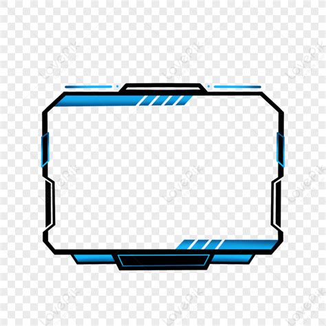 Cool Twitch Live Stream Overlay Game Video Blue Border Live Broadcast