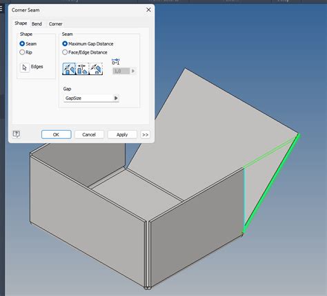 solved corner seam creating cut instead of extrude autodesk community