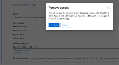 40 Oidc No Connection Configured After Application Access Was Removed In Keycloak · Issue
