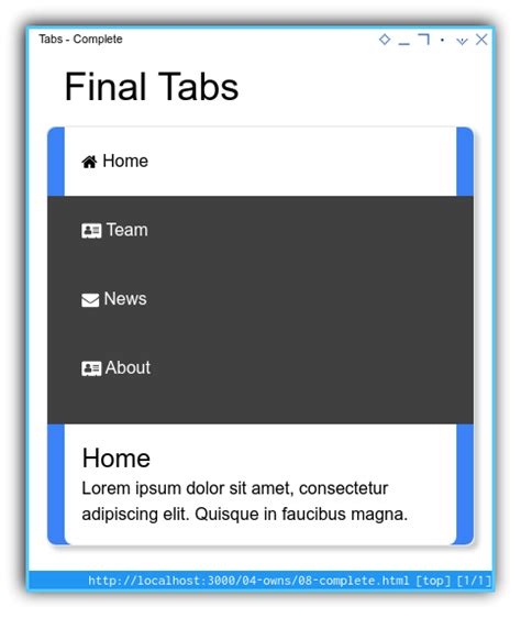 Tabs Component Overview