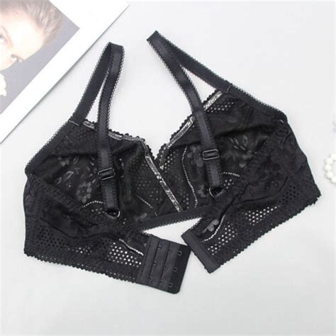 Womens Sexy Lace Mesh Hole Large Sexy Perspective Bra Underwear Ebay