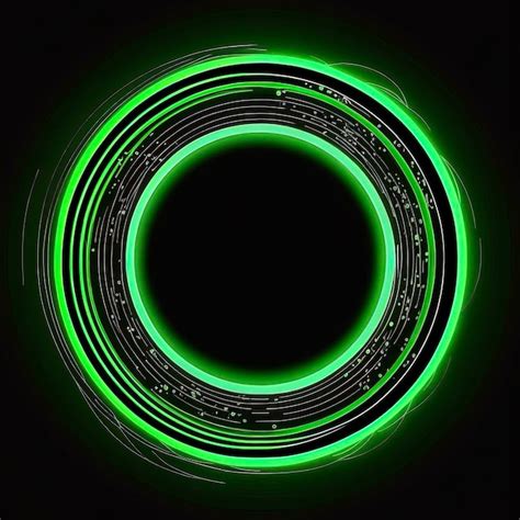 Premium Photo Green Circle Light