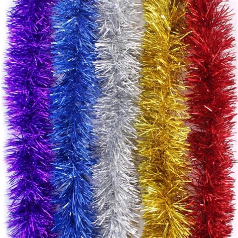 Classic Shiny Sparkly Christmas Tinsel Garland 10ft Soft Tinsel Tree