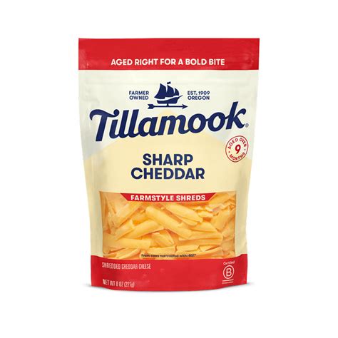 Sharp White Cheddar Cheese Portions Tillamook