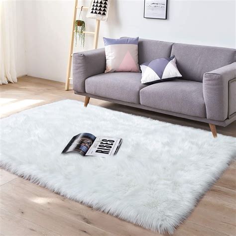 Lochas Super Soft Faux Sheepskin Fur Area Rugs for Bedroom Floor Shaggy ...