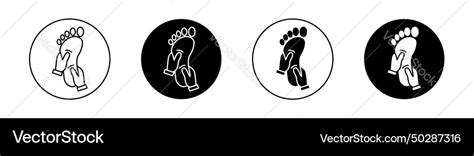 Reflexology Foot Massage Icon Royalty Free Vector Image
