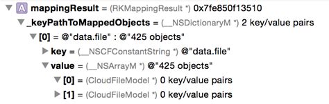 Objective C Restkit Returning Array Of Objects With 0 Key Value Pairs Stack Overflow