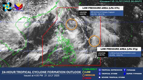 Gma Update As Of 2 00 Pm Two Low Pressure Areas Lpa Are Being