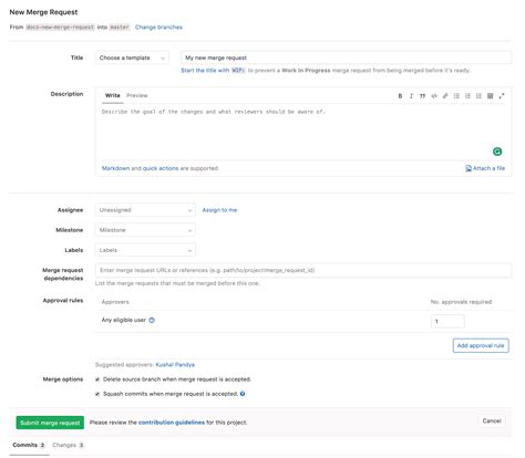 How To Create A Merge Request · Gitlab