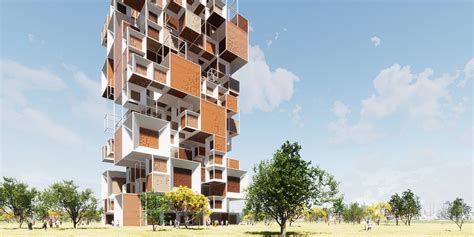 Random Cubes Tower With Gradient Pattern Grasshopper On Behance