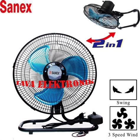 Jual Desk Wall Fan Sanex Sn S In Kipas Meja Dinding Shopee Indonesia