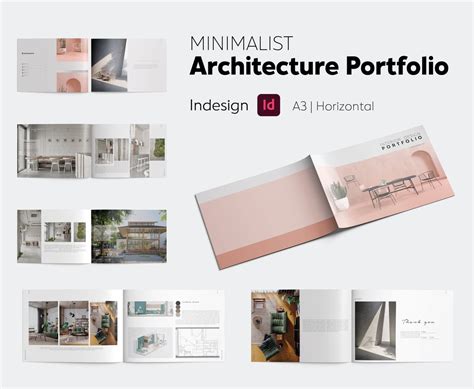 A3 Portfolio Template Indesign Architecture Portfolio Brochure Minimalist Design Portfolio