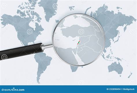world map with a magnifying glass pointing at lebanon map of lebanon
