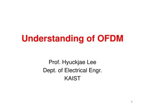 PPT Understanding Of OFDM PowerPoint Presentation Free Download ID