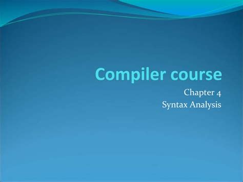Syntax Analysispptx